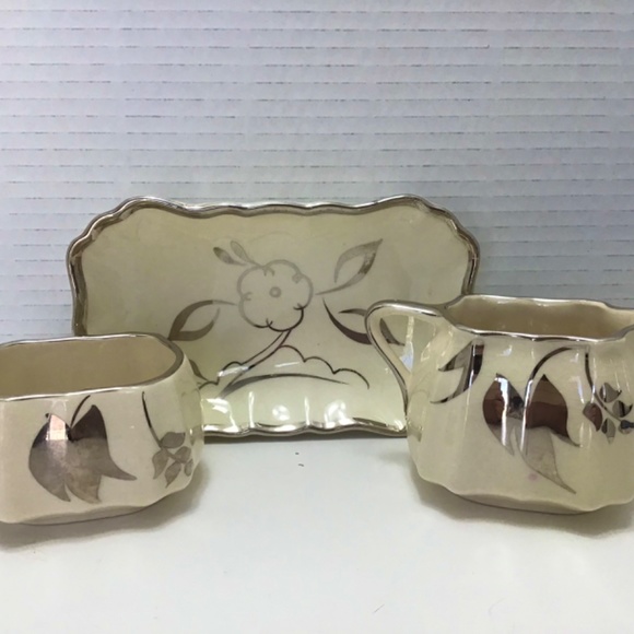Sandland | Dining | Sandland Ware Silver Leaf Pattern Luster Sugar ...